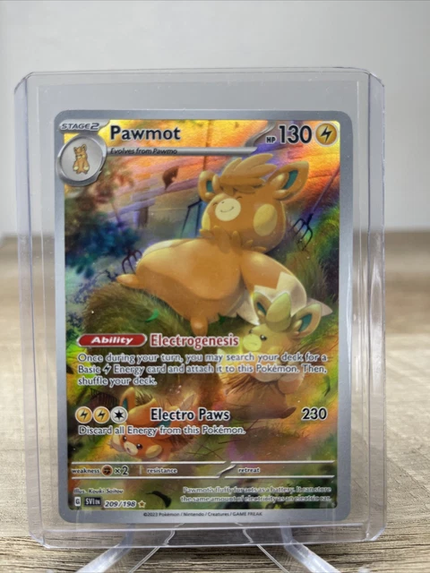 POKEMON SCARLET & Violet Base Pawmot 209/198 Illustration Rare NM/M $5. ...