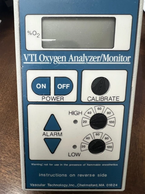 VASCULAR TECHNOLOGIES INC VTI Medical Oxygen Analyzer/Monitor With ...