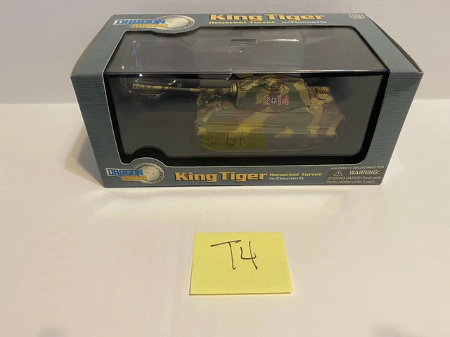 DRAGON ARMOR KING Tiger Tank Henschel Turret w/ Zimmerit 1:72 Scale EUR ...