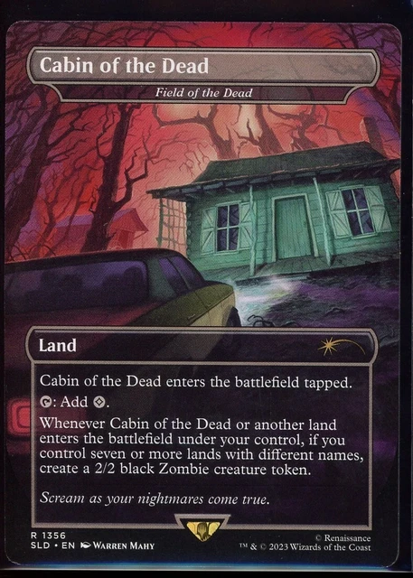 MTG SECRET LAIR : Field of the Dead/Cabin + jeton zombie NON-Foil Evil ...