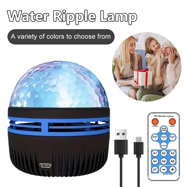 LED PROJECTOR NIGHT Light With Remote Water Ripple Ocean Wave Lamp Home ...