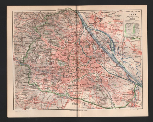 Stadtplan Stadt Wien ZU VERKAUFEN! - PicClick DE