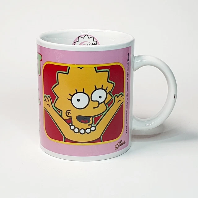ANCIEN MUG TASSE Rose LISA THE SIMPSON QUICK 2000 - bol vintage rare ...