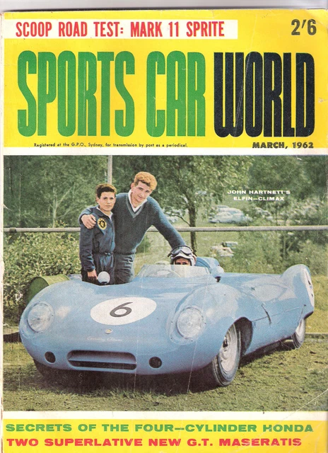 SPORTS CAR WORLD 1962 Mar NSU Prinz Maserati 5000 Holden FE Austin ...