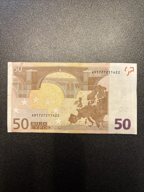 ANCIEN BILLET DE Banque De 50 Euros Année : 2002 - Signé Mario Draghi ...
