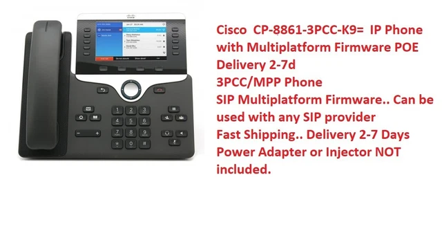 CISCO CP-8861-3PCC-K9= IP Phone w/ Multiplatform Firmware POE.Delivery 2-7days $145.00 - PicClick CA