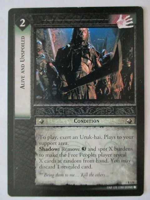 1R120 ALIVE & Unspoiled Rare LOTR Decipher Card Unused EUR 1,41 ...