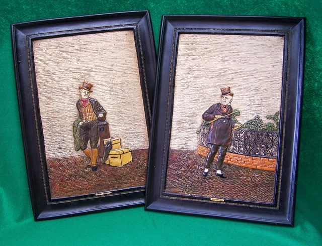 2 X BRETBY Pottery, Dickens Characters Series, Large Wall Plaques ...