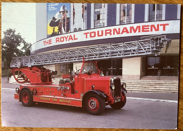 LONDON FIRE BRIGADE LCC Leyland Open Turntable Ladder Pump Soho Station ...