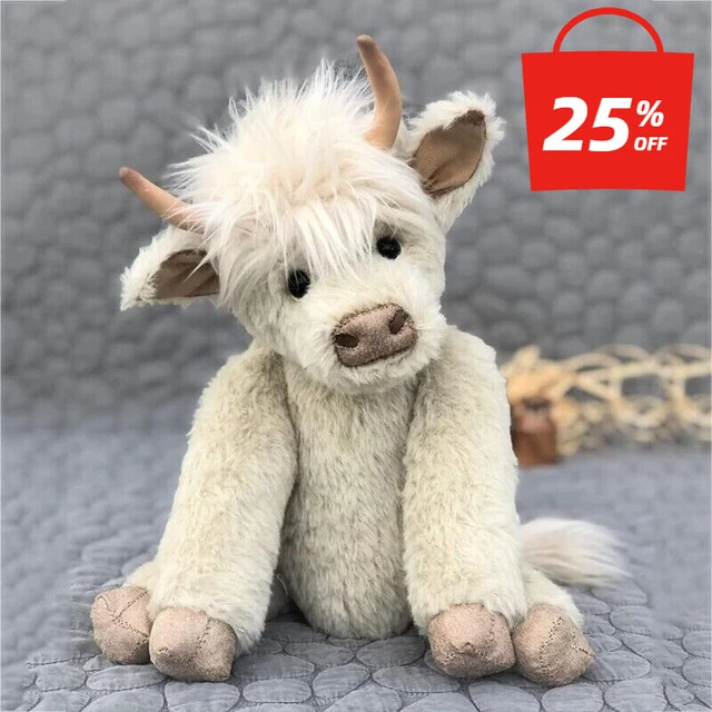 CUDDLY LIVING NATURE Highland Cow Soft Toy Stuffed Teddy Plush Doll ...