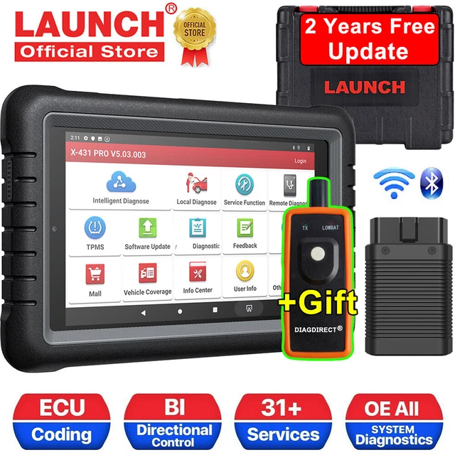 LAUNCH X431 PROS V1.0 Bidirectional Key Coding OBD2 Car Diagnostic ...