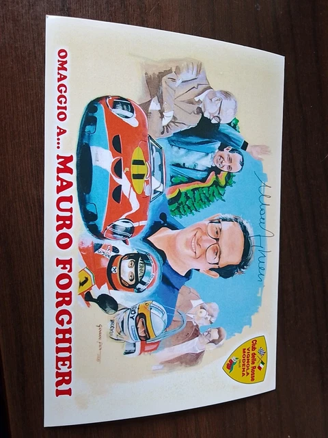 MAURO FORGHIERI, AUTOGRAFO, Firma, Ferrari,Lamborghini -CARTOLINA ...
