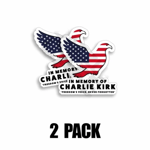 IN LOVING MEMORY of Charlie Kirk Freedoms Voice Sticker USA Eagle Decal ...