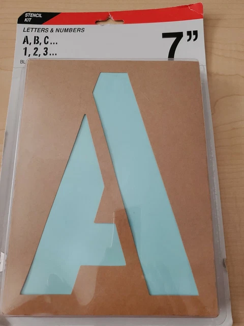 STENCIL KIT - Letters A-Z and Numbers 1 - 9 in Block Font Gothic EUR 4 ...