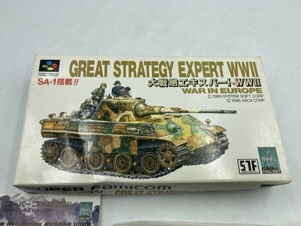 NINTENDO SUPER NES ASCII Grand Strategy Expert WW2 Used Super Famicom ...