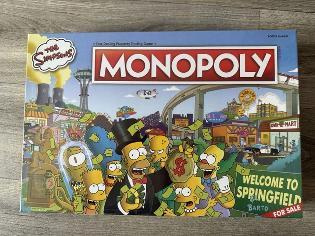 THE SIMPSONS MONOPOLY Collector's Edition Board Game for 2-6 Players ...