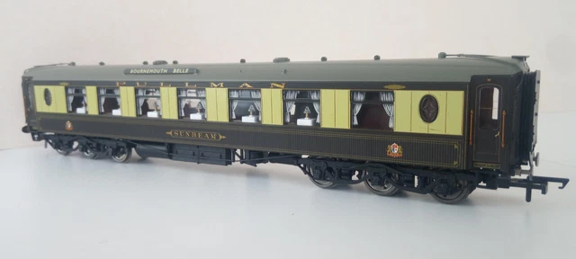 HORNBY OO GAUGE Pullman Umber & Cream 12-Wheel Bournemouth Belle Coach ...