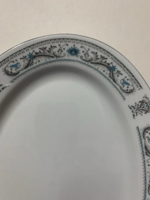VINTAGE CHINESE TANGSHAN Porcelain Server Plate With Floral & Scroll ...