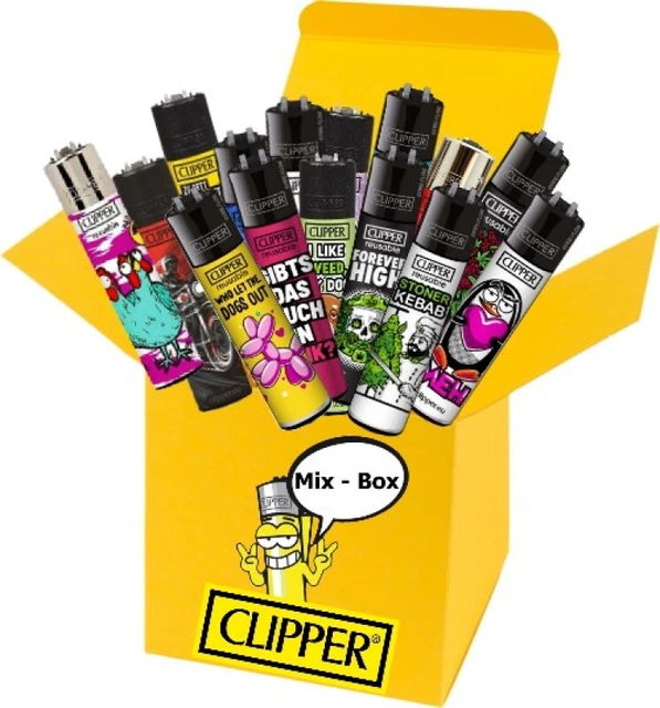 LOT CLIPPER MIX 8 Briquets Clipper Grand Modèle - collection mixées + 1 ...