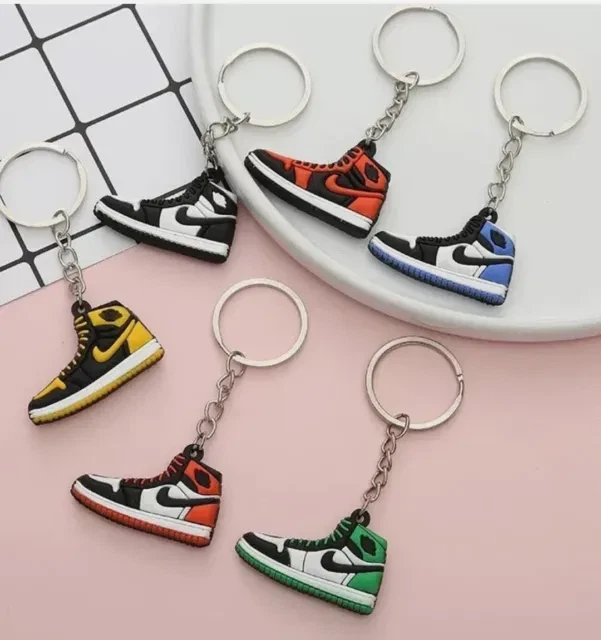 10 PORTACHIAVI NIKE Air Jordan 1 Multicolor Mini Sneaker 2D Keychain ...