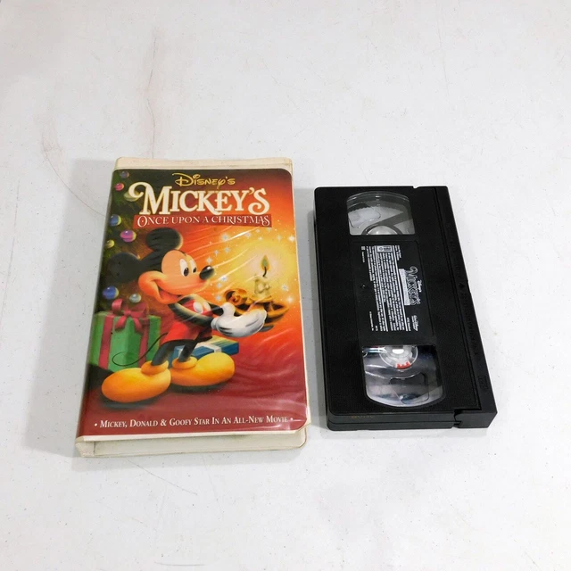 Disney Mickeys Once Upon A Christmas Vhs 1999 Clam Shell Tested Working