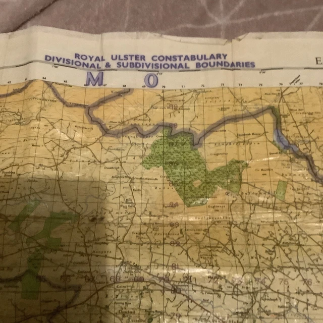 RUC ROYAL ULSTER constabulary East Tyrone Map 1970s £40.00 - PicClick UK