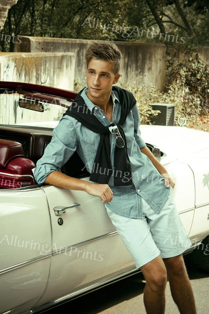 MALE MODEL PRINT Beefcake Handsome Shirtless Muscular Slender Fine Wall ...