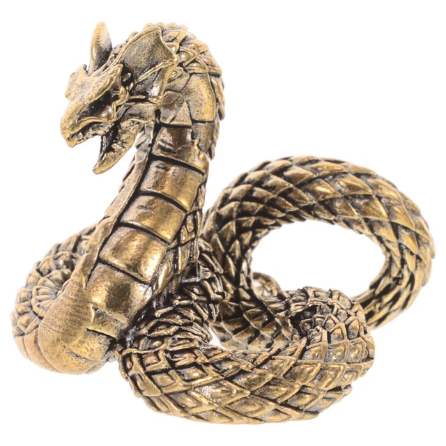 RETRO BRASS SNAKE Figurine for 2025 Year of the Snake Small Snake ...