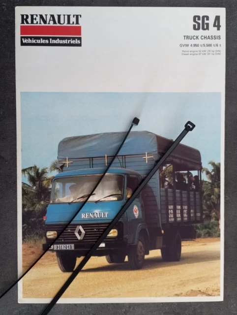 COLLECTOR BROCHURE CATALOGUE camion SAVIEM RENAULT SG 4 Export Africa ...