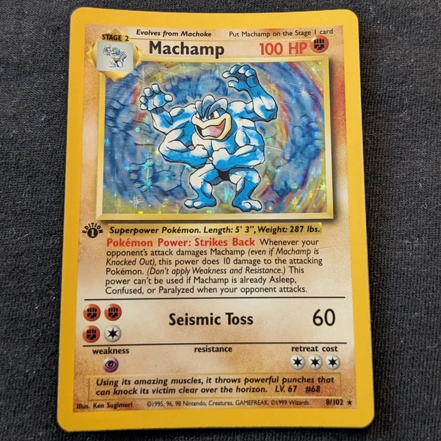 MACHAMP #8/102 HOLO Rare 1st Edition Base Set Pokémon Card EUR 8,06 - PicClick DE