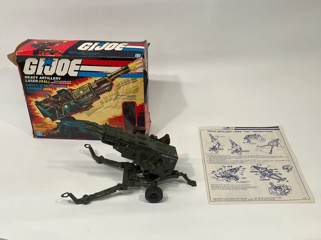 VINTAGE GI JOE ARAH 1982 HAL Heavy Artillery Laser w/box Near Complete ...