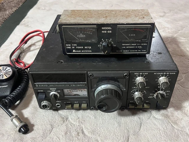 JUNK TRIO TS-120V HF SSB CW Amateur Radio Transceiver Digital Display ...