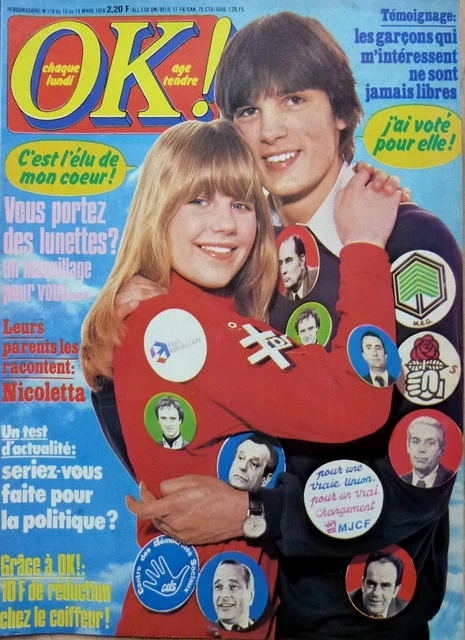 OK! 1978: MICHEL Sardou_Jane Birkin_Nicoletta_Dave_Laurent Malet_Nadine ...