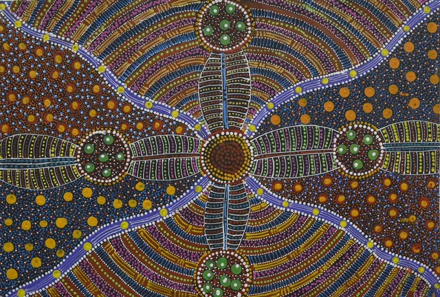 AUTHENTIC AUSTRALIAN INDIGENOUS/ABORIGINAL Painting Art Warrina Designs ...