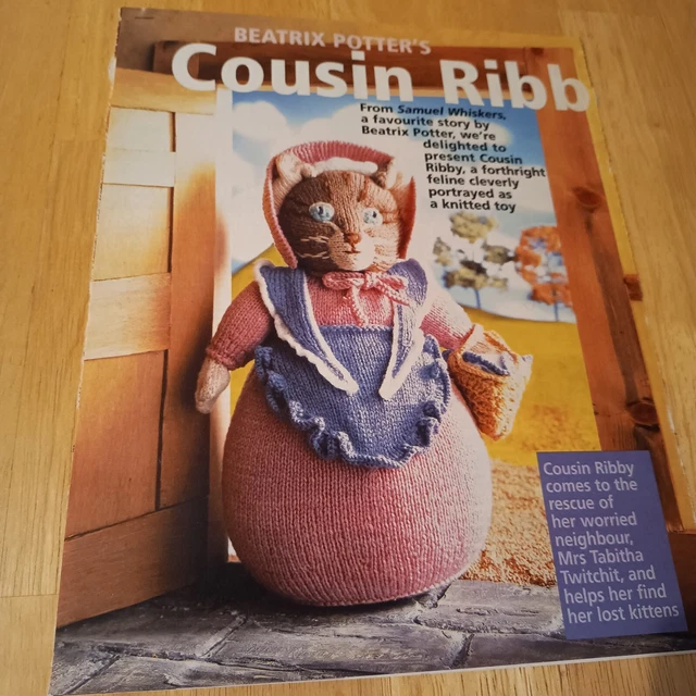 ALAN DARTS BEATRIX Potters Cousin Ribby Knitting Pattern Immaculate ...