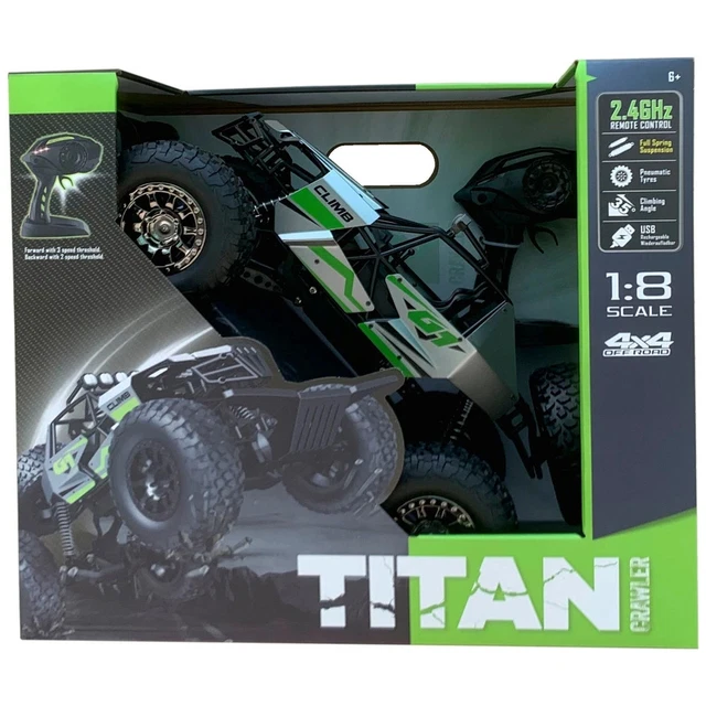 RECHARGEABLE REMOTE CONTROL Titan Crawler Truck 1:8 Scale 50 Metres ...