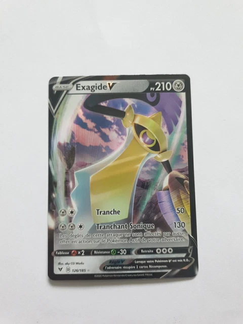 CARTE POKEMON EXAGIDE 126/185 V Ultra Rare Epée et Bouclier 4 EB04 FR ...