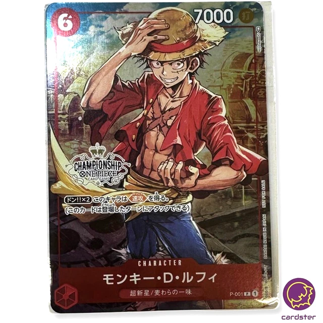 MONKEY D. LUFFY P-001 Japanese ONE PIECE Card Game Championship Set Promo NM £50.32 - PicClick UK