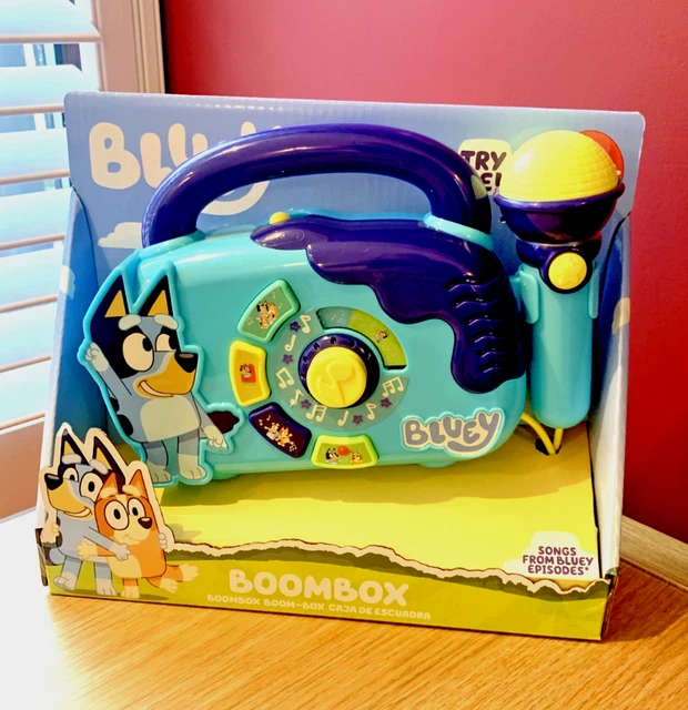 BLUEY BOOMBOX SING-ALONG Toy with Flashing Lights, Microphone, and ...