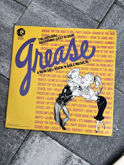 GREASE - THE Original Broadway Cast Album Vinyl Record | Musical ...