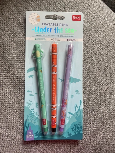 NEW LEGAMI UNDER The Sea Erasable Pens Set of 3 - Limited Edition £13. ...