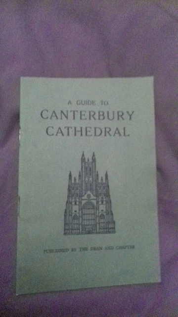 A GUIDE TO Canterbury Cathedral 1950s or 1960s £2.39 - PicClick UK