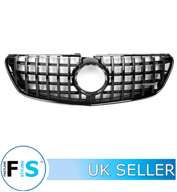 MERCEDES VITO W447 Front Grille Panamericana Gt Style Gloss Black 14-19 ...