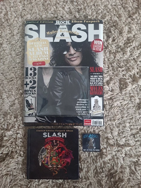 SLASH APOCALYPTIC LOVE CD + Badge + Poster GUNS N ROSES Classic Rock ...