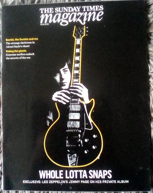 SUNDAY TIMES MAGAZINE 2010 Jimmy Page Led Zeppelin cover and feature ...