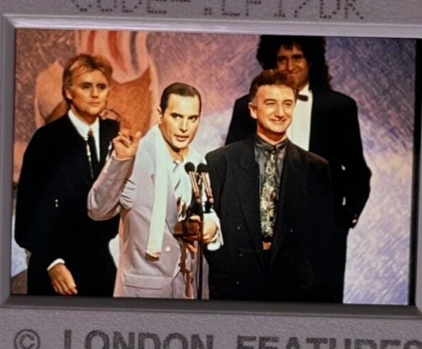 TRANSPARENCE PHOTO REINE Freddie Mercury Brian May Brit Awards Original ...
