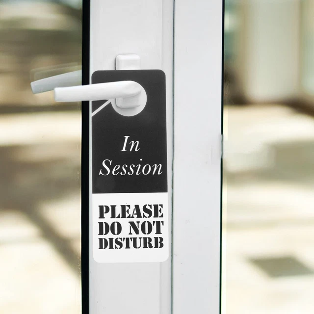 OFFICE DOOR SIGN Double-sided Door Hanger Sign Please Knock Sign for ...