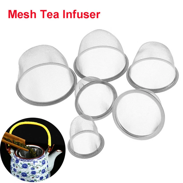 REUSABLE STAINLESS STEEL Mesh Tea Infuser Strainer Teapot Tea Leaf ...