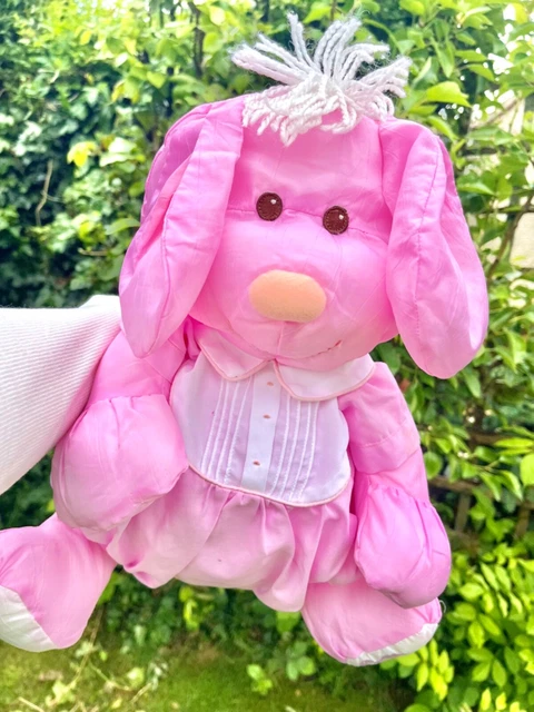 VINTAGE RETRO FISHER Price Puffalumps Pink Dog Soft Plush Toy Doll ...