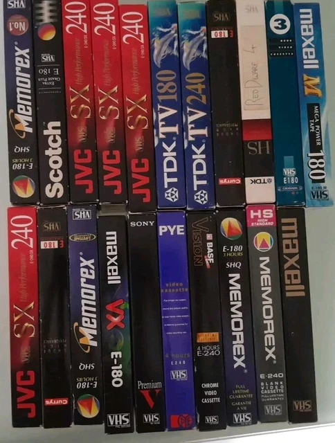 21 USED RECORDABLE VHS Tapes With TV Content. £7.00 - PicClick UK